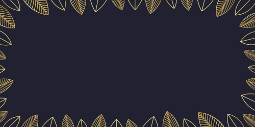 Abstract blue and gold ornate frame template Vector Image