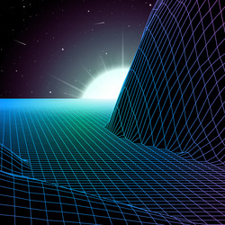 Laser Grid Landscape Vector Images (over 520)
