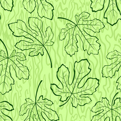 Seamless background fig leaves Royalty Free Vector Image
