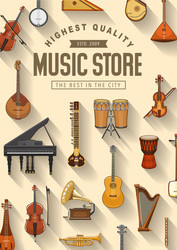 Folk music festival traditional instruments Vector Image