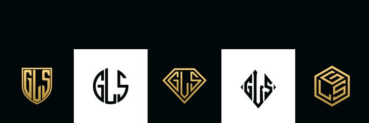 Initial letters hls logo designs bundle Royalty Free Vector