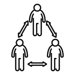 Person risk distance icon outline shake Royalty Free Vector