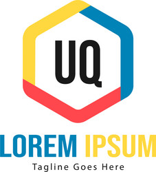 Uq letter logo design creative modern letters Vector Image