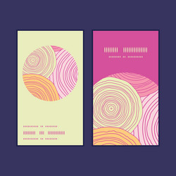 Curly doodle shapes vertical round frame Vector Image