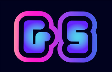 Blue gradient gs g s alphabet letter logo Vector Image