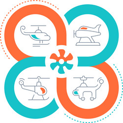 Website banner and landing page aircraft Vector Image