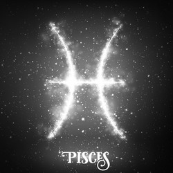 Abstract zodiac sign pisces Royalty Free Vector Image