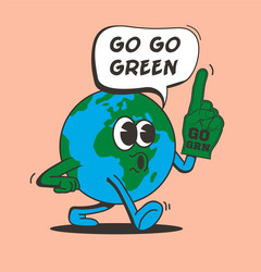 Save earth or go green concept Royalty Free Vector Image