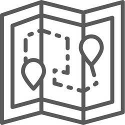 Location line pin signs Royalty Free Vector Image