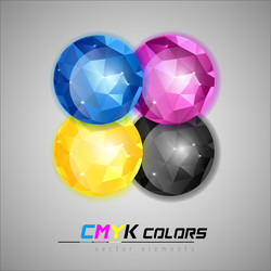 Cmyk triangles Royalty Free Vector Image - VectorStock