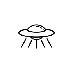 Ufo icon line design abstract Royalty Free Vector Image