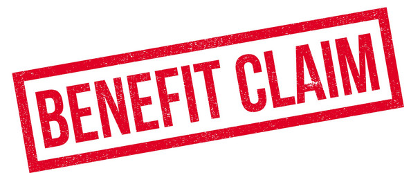 Benefit claim rubber stamp Royalty Free Vector Image