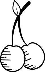 Fruit Uncolored Vector Images (over 140)