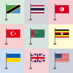 Countries flag design template Royalty Free Vector Image