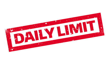 Daily limit stamp on white background Royalty Free Vector