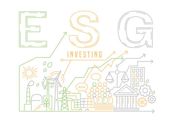 Esg environmental social and governance Royalty Free Vector
