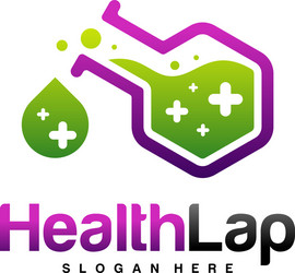 Set health lap logo design concept Royalty Free Vector Image