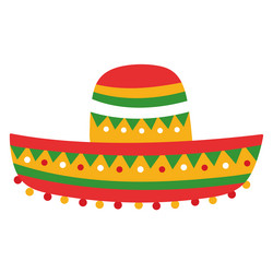 Traditional hat moustache mexican mariachi Vector Image