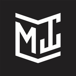 Logo Monogram with Emblem Shield Shape Design Mt Vector Images (63)