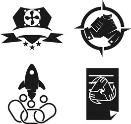 Shield secure commitment teamwork together black Vector Image