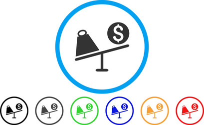 Helmet and dollar rounded icon Royalty Free Vector Image