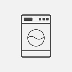 Washer flat icon laundress sign symbol Royalty Free Vector