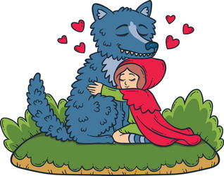 Big Red Riding Hood Vector Images (44)