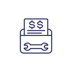 Clothing repair service icon sewing machine Vector Image