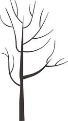 Tree trunk silhouette Royalty Free Vector Image