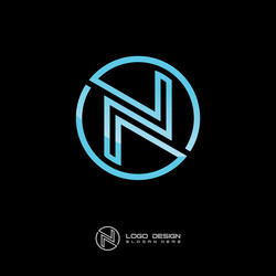 N symbol logo design Royalty Free Vector Image