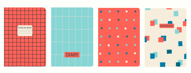 Set of cover page templates based on grid seamless