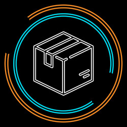 Shipping box icon Royalty Free Vector Image - VectorStock