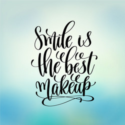 Always smile - hand lettering inscription text Vector Image