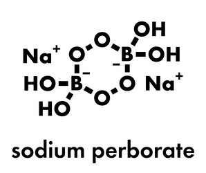 Sodium perborate used in detergents and bleaching Vector Image