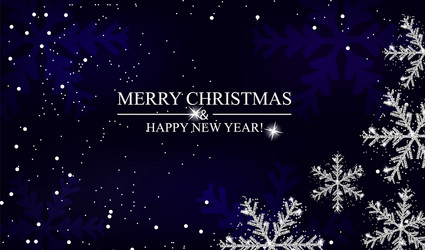 Christmas and new year navy blue background Vector Image