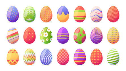 Colorful eggs set Royalty Free Vector Image - VectorStock