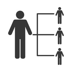 Population silhouettes four icons Royalty Free Vector Image