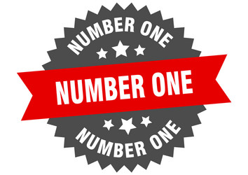 Number one red grunge vintage stamp isolated Vector Image