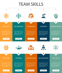 Team skills infographic 10 steps concept Vector Image