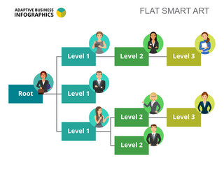 Three workers team slide template Royalty Free Vector Image