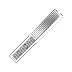 Comb outline icon on white background Royalty Free Vector