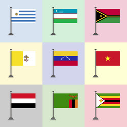 Countries flag design template Royalty Free Vector Image
