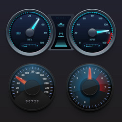 Car speedometers racing speedometer speed scales Vector Image