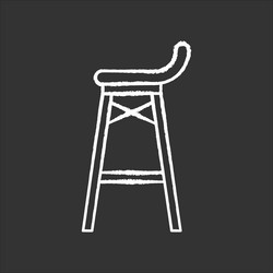Chair symbol on white backgroundbar stool icon Vector Image