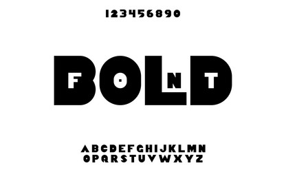 Bold font Royalty Free Vector Image - VectorStock