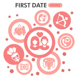 Modern first date infographic design template Vector Image