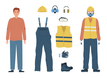 Medical personal protective equipment set safety Vector Image