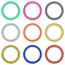 Set of modern colorful oval banners Royalty Free Vector