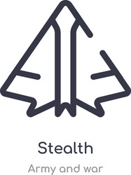 Stealth icon isolated from army Royalty Free Vector Image
