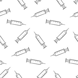 Syringe silhouette pattern Royalty Free Vector Image